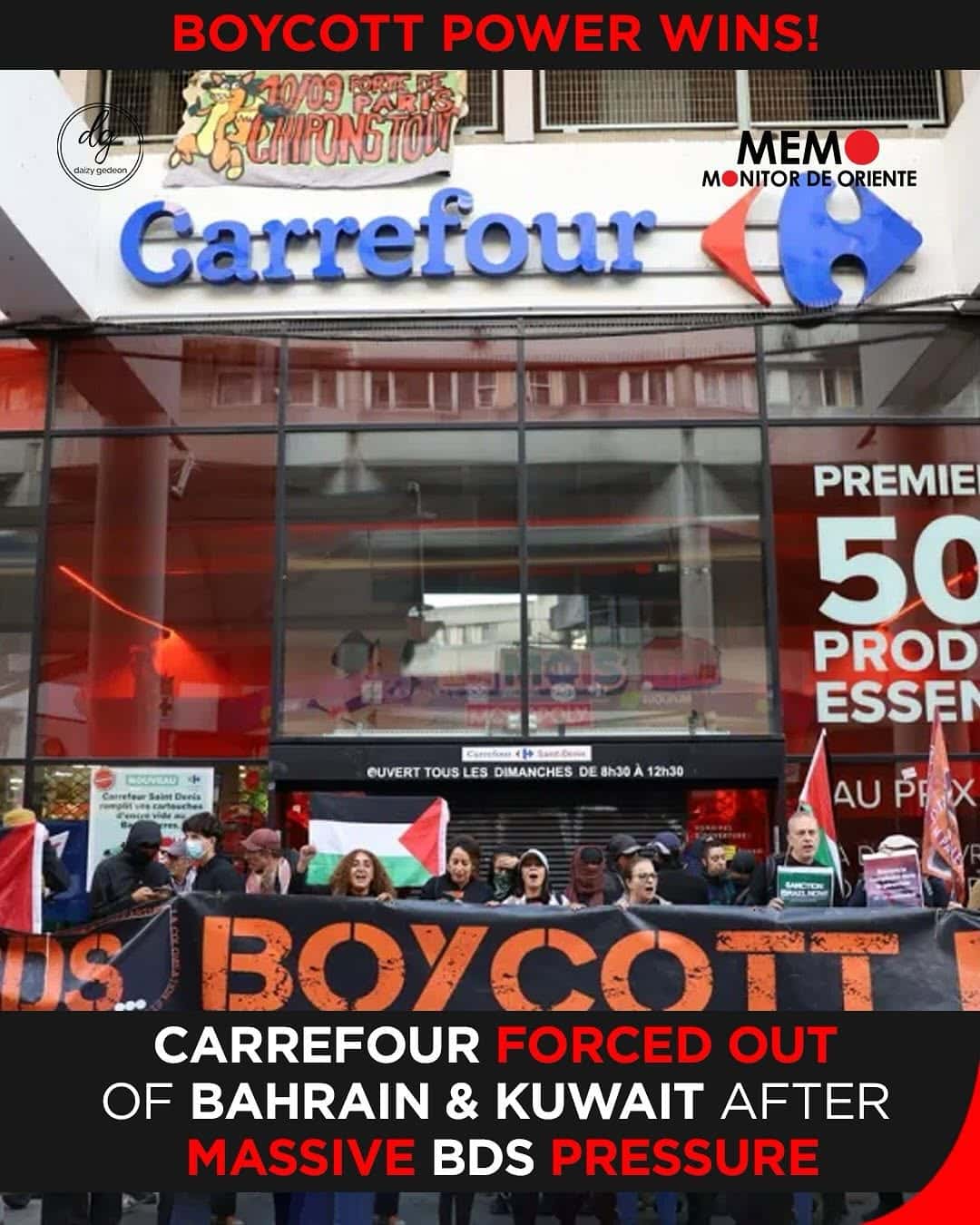 Israel - Hamas War Updates - Boycott Power Wins! Carrefour Forced Out ...