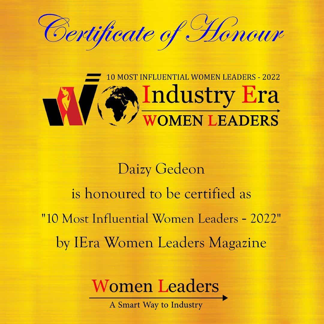 Top 10 Influential Women Leaders, 2022 - Daizy Gedeon Official